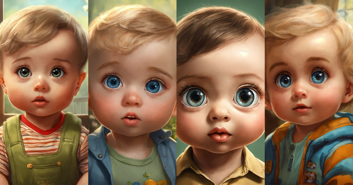 Lexica - Erling haland cute baby cartoon realist big eyes