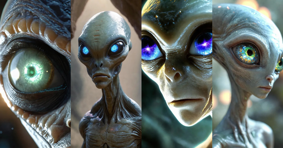 Lexica - The most striking feature of this alien is its eyes, which ...