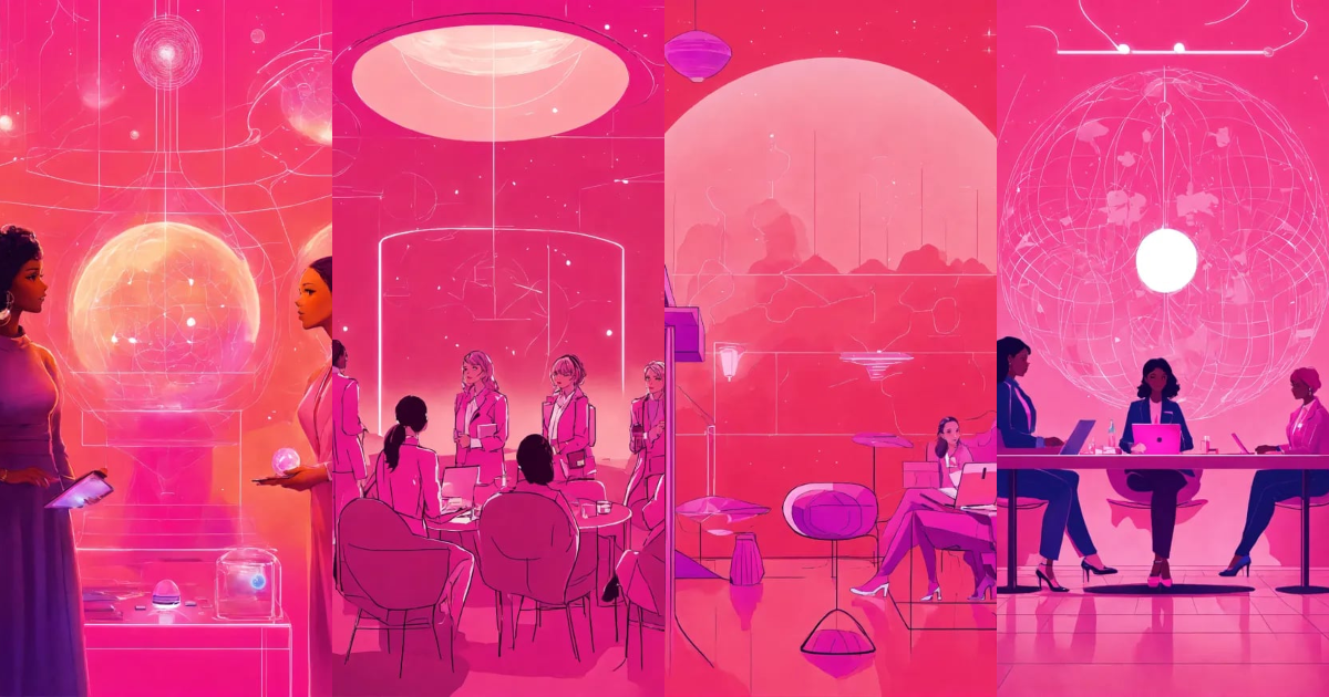 Lexica - Pink colors, Illustration, future, mystic, science fiction, A ...