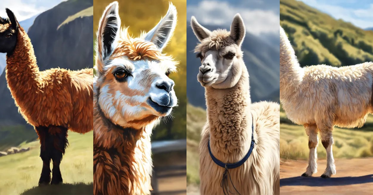 Lexica - Realistic drawing of a llama