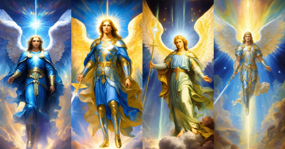 Lexica - Archangel Michael with an elderly visage, mystical presence ...