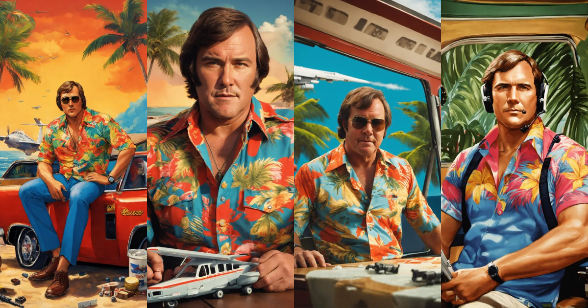 Lexica - Create an image of Barry Seal, the infamous smuggler, seated ...