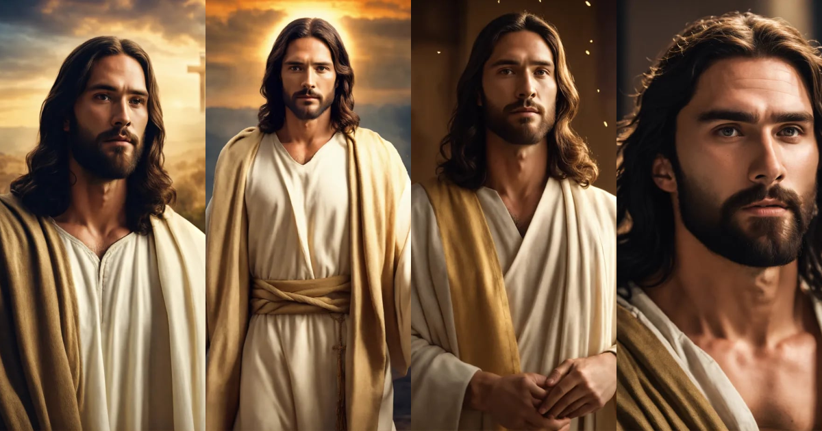 Lexica - A Jesus Christ, handsome man, standing beautiful face, show by 8k,