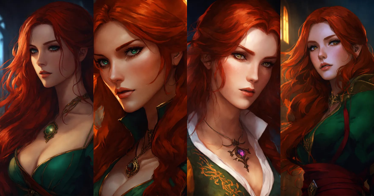 Lexica - Beautiful redhead woman, castlevania artwork, alluring ...