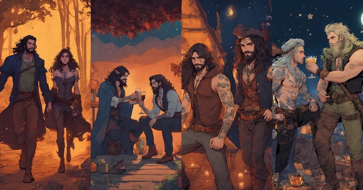 Lexica - A male long distance runner is drinking with a male witch ...