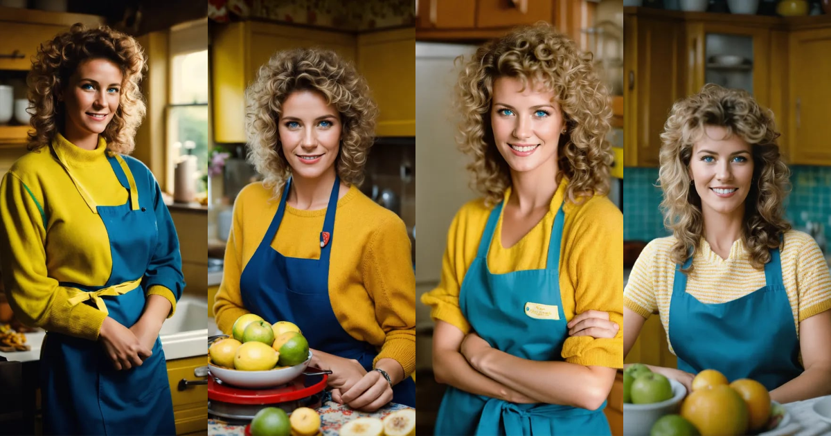 Lexica - Realistic 3/4 photograph, pretty 38 year old housewife staring ...