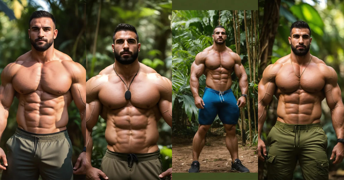 Lexica - 30-year-old man with big muscles, big bodybuilder, Lebanese ...