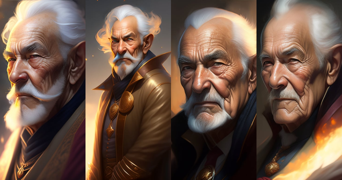 Lexica - Portrait of Old mage, Wrinkly, old, boils, warts, disfigured ...