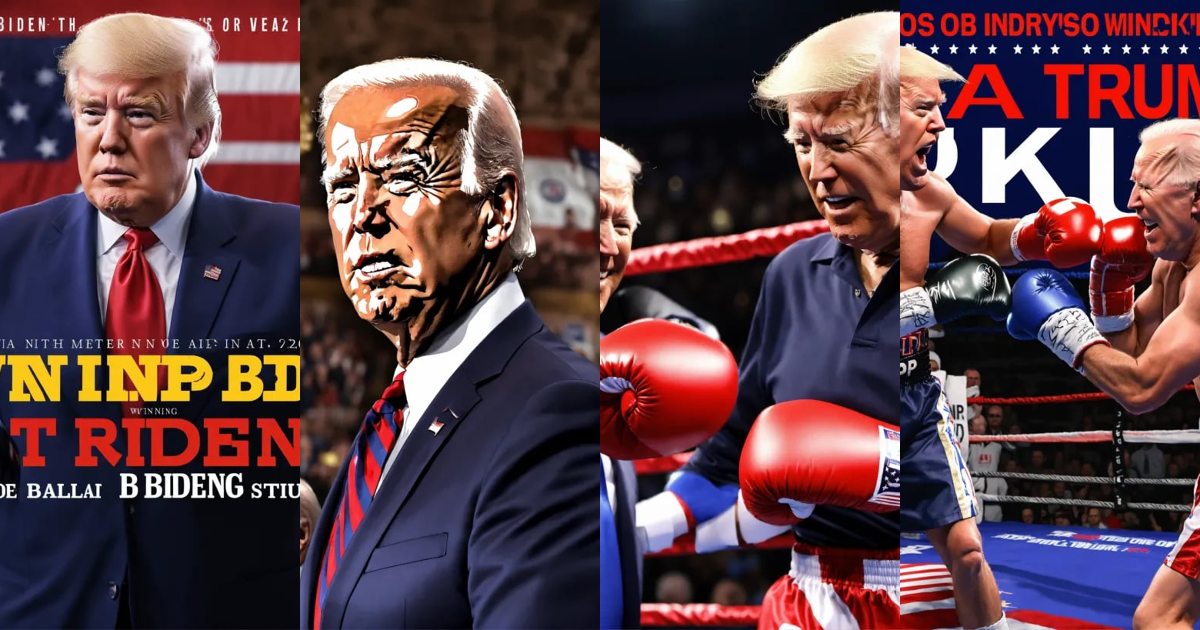 Lexica - Donald trump boxing Joe Biden. Donald trump winning