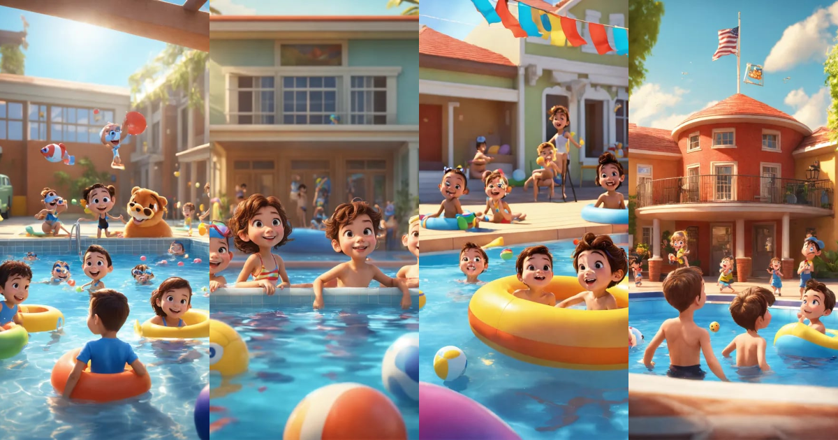 Lexica - A 3d pixar disney style movie poster, with some children ...