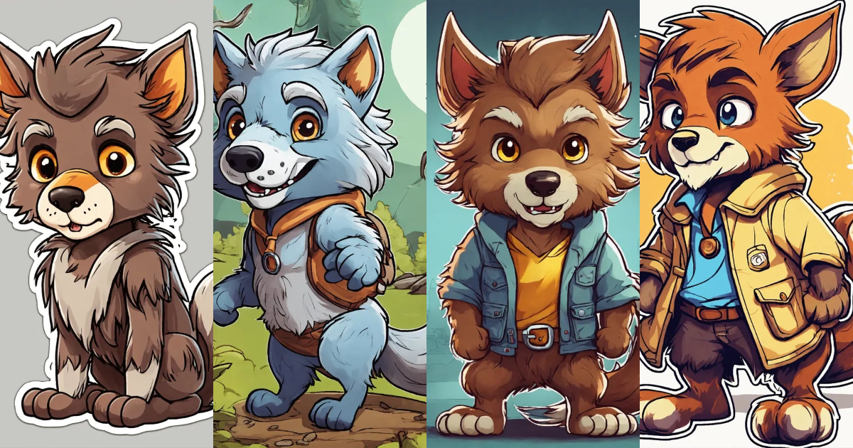 Lexica - Generate a cute little werewolf illustration, 4K resolution ...