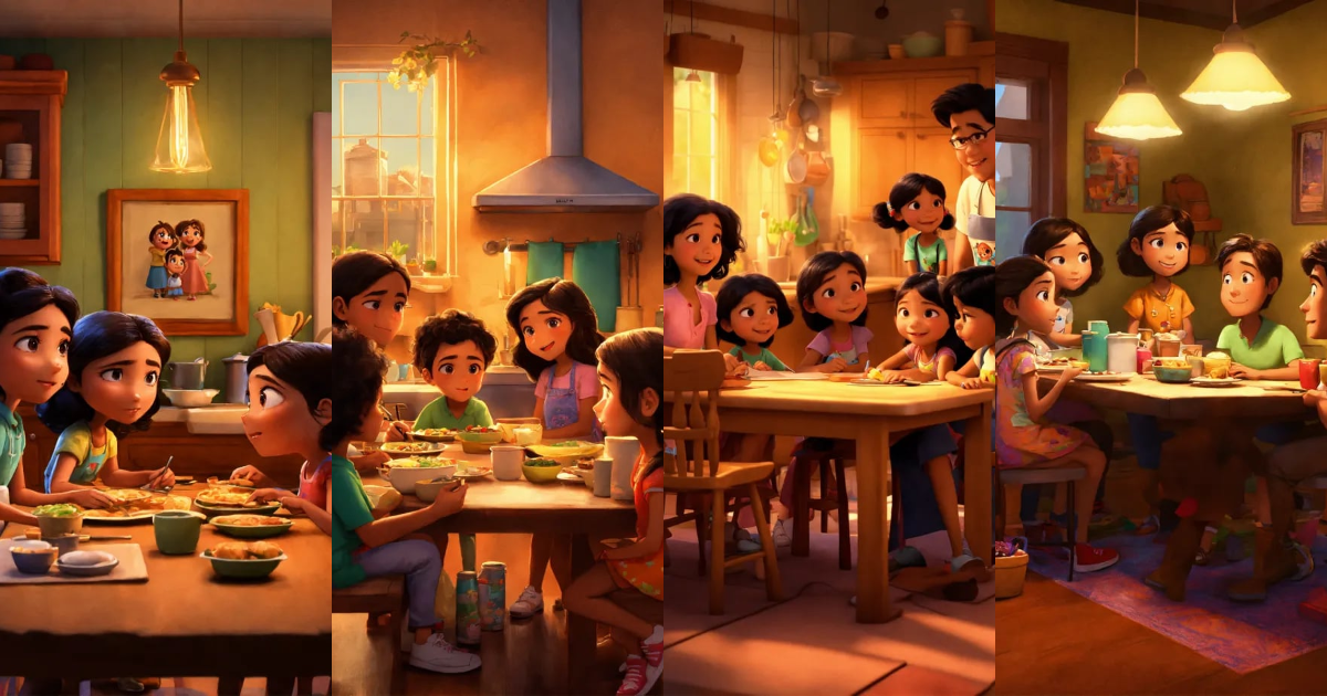 Lexica - Pixar animation of hispanic 9 year old Mia and her family Mia ...