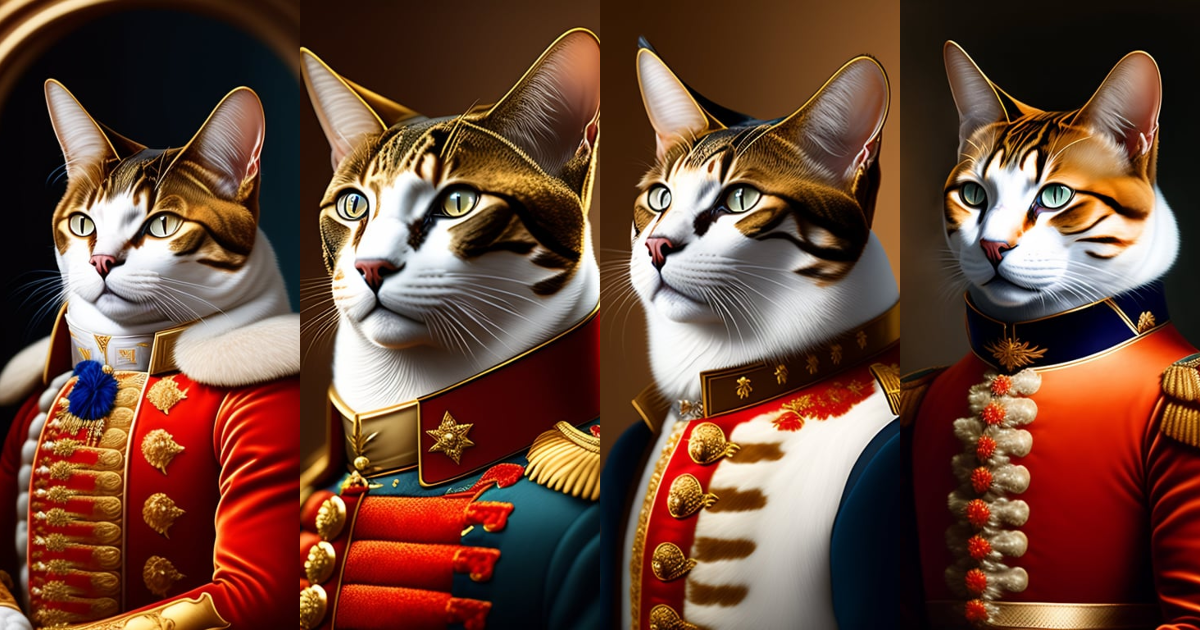 Lexica - Portrait of Napoleon as a Cat