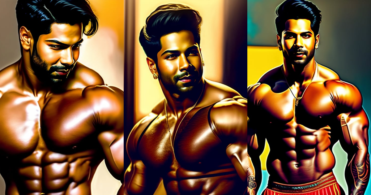 Lexica - Realistic Varun dhawan, buff, ethereal, Full body, intricate ...