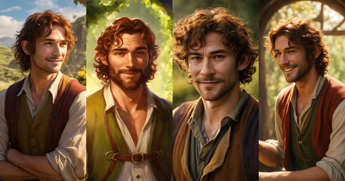 Lexica - A thin and wiry male hobbit with broad shoulders, 40 years old ...