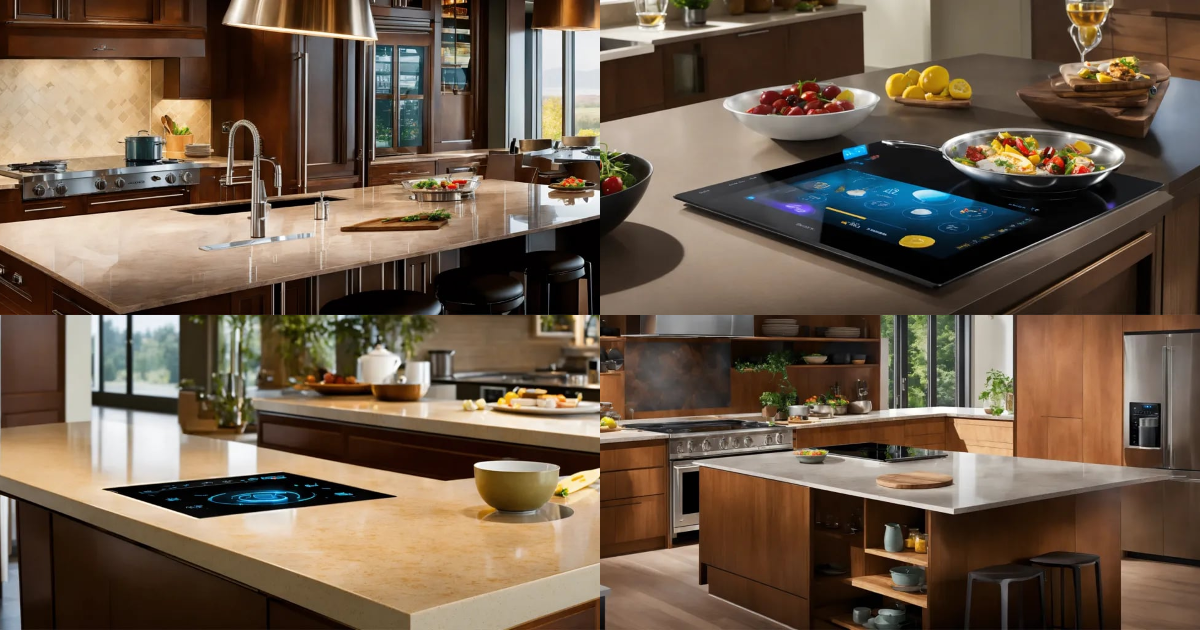 Lexica - Visualize a kitchen island, prominently featuring a 7-inch ...