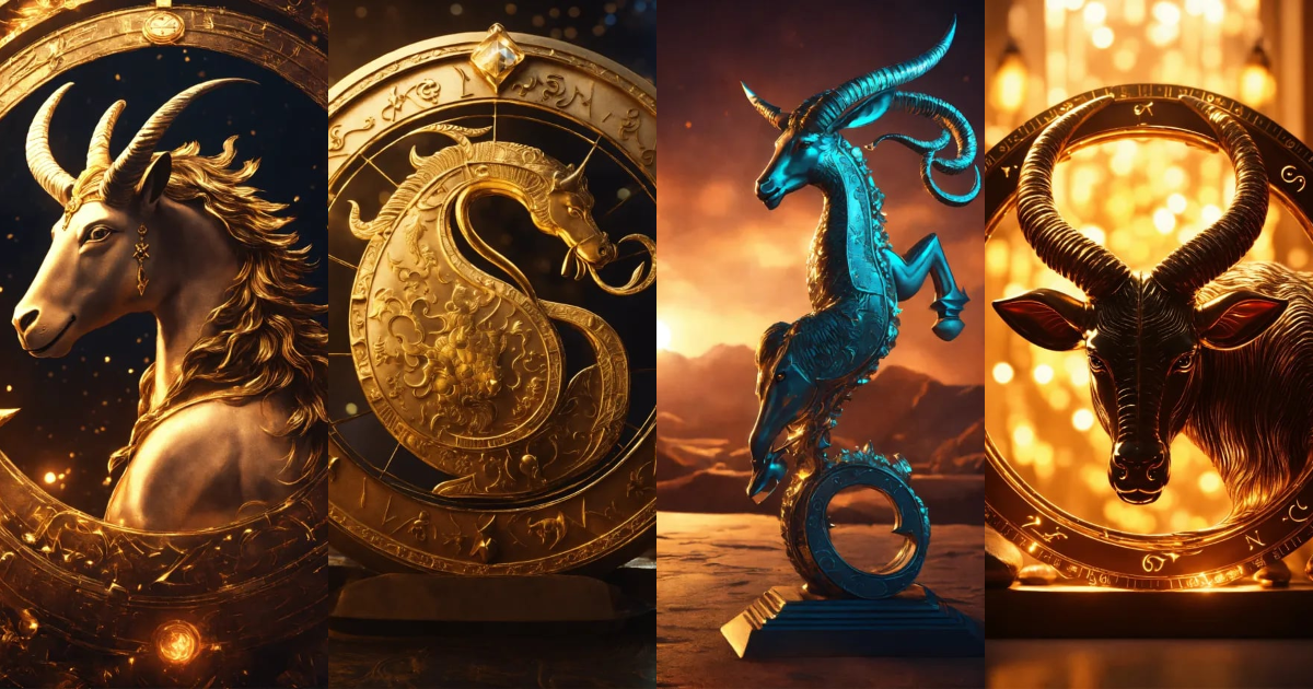 Lexica - Capricorn zodiac symbol,7d, detailed, cinematic light