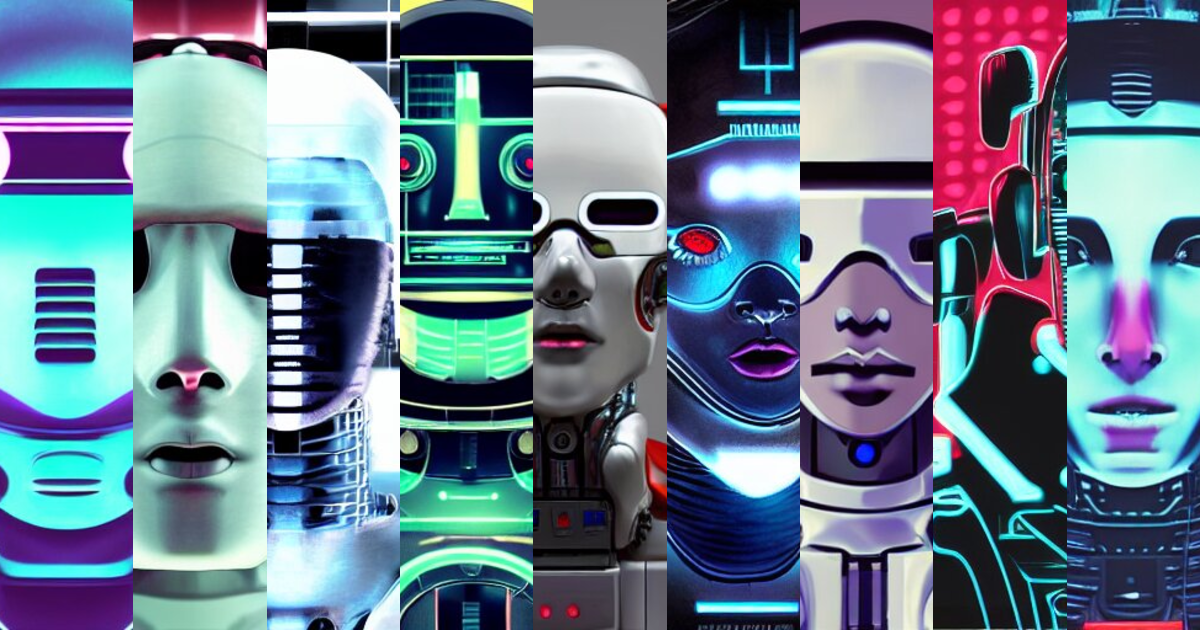 Lexica - Cyberpunk Robot Mugshot with cyberpunk aesthetic