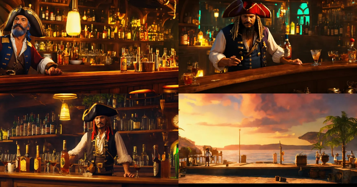 Lexica - Pirate Bartender old, 8k