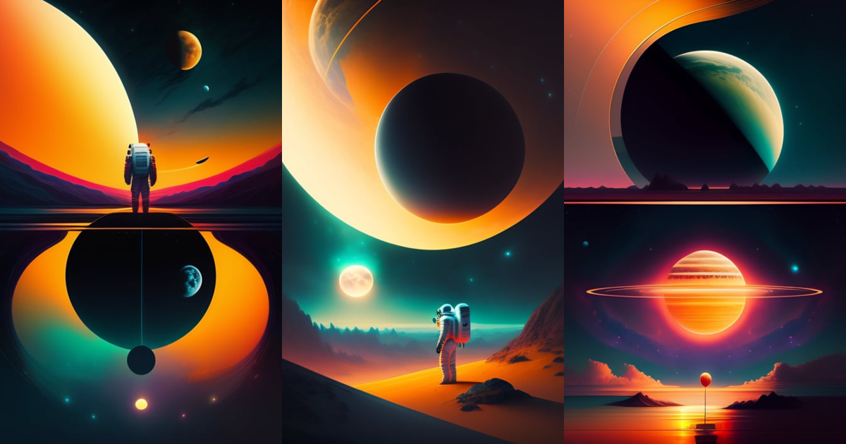 Lexica - Portrait a Lost astronaut in Jupiter, epic scene,displaying in ...