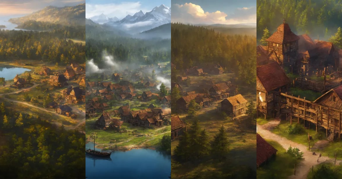 Lexica - City Map of Colonial frontier settlement surrounded by pine ...