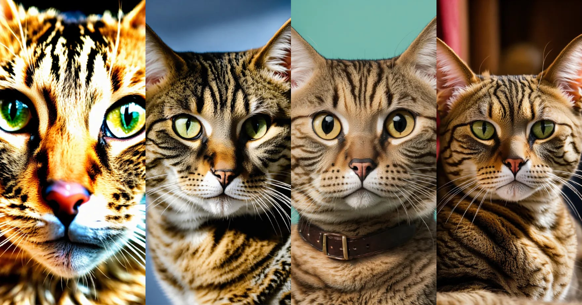 Lexica - A tabby cat with a nose of Borat