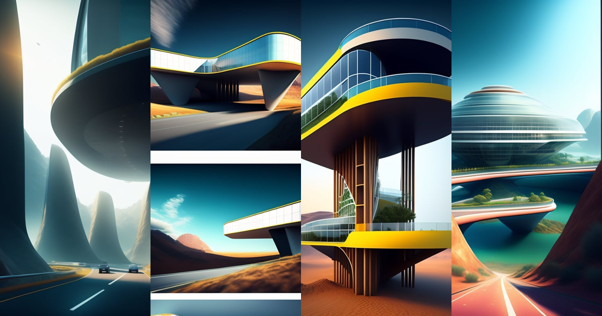 Lexica - New architecture that becomes popular in 2050 with a highway ...