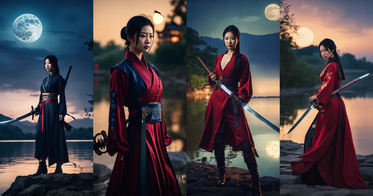 Lexica - Beautiful modern-dress chinese female assassin with sword ...