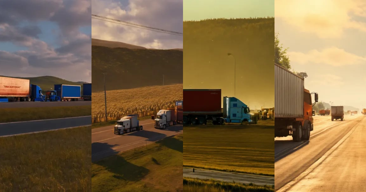 Lexica - Imagine a scene with a country border checkpoint on the left ...