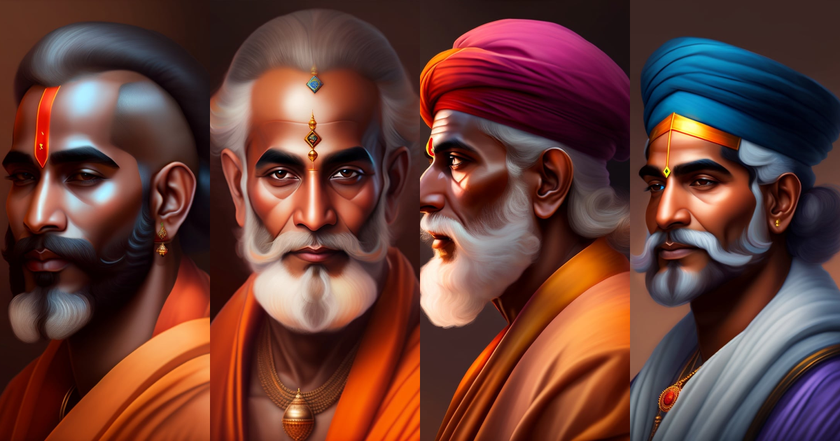 Lexica - Portrait of an ancient Hindu brahmin monk by Malika Favre ...