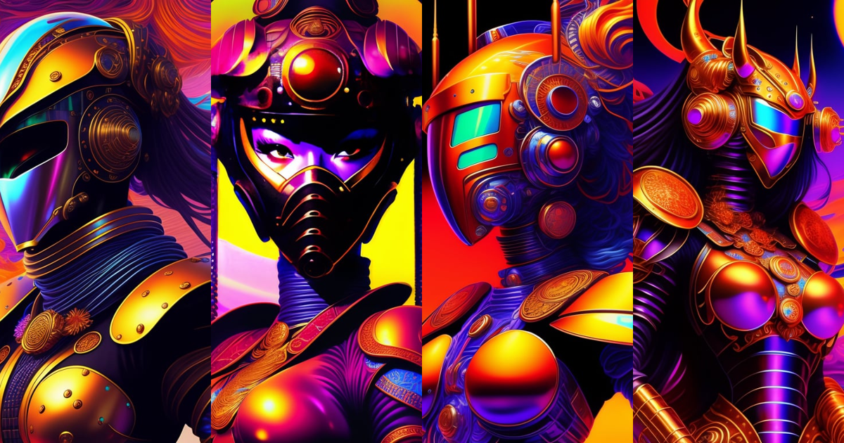 Lexica - Using unknown mask, one robotic arm, and carrying a samurai ...