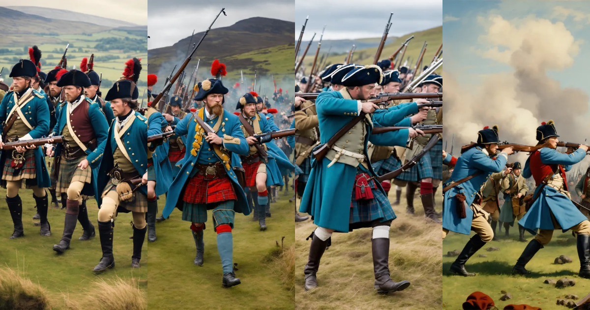 Lexica - Scottish clansmen fighting in a battlefield using flintlock ...