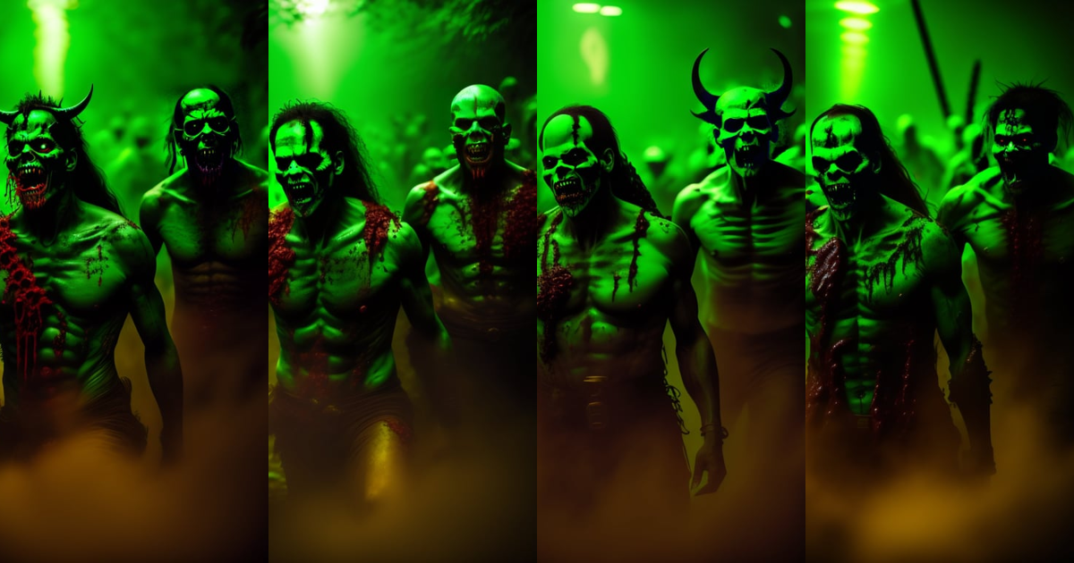 Lexica - Demon zombies oozing decay in green hell