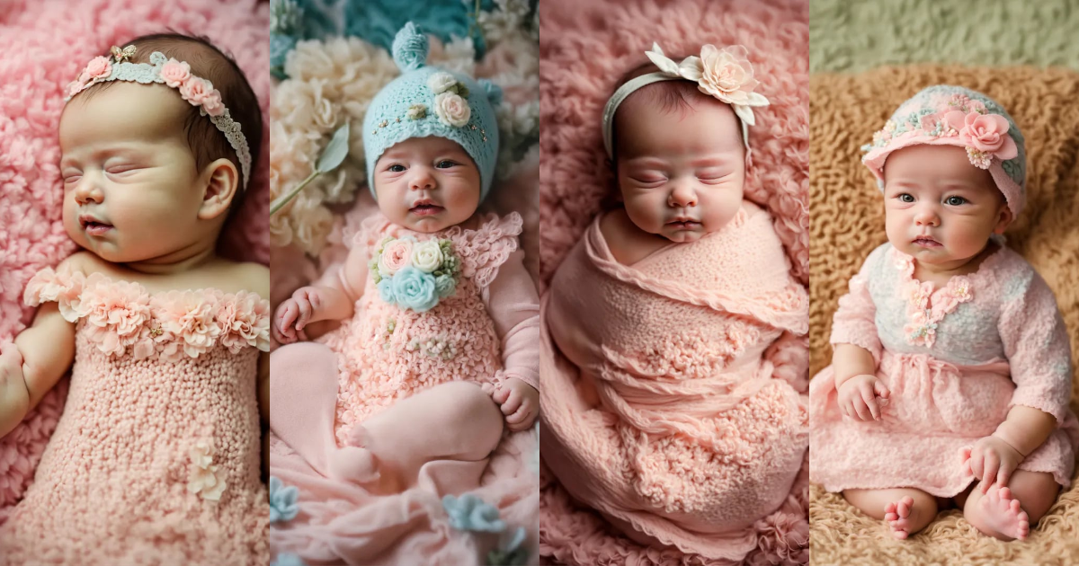 Lexica - A very beautiful cute precious newborn baby in love pastel ...