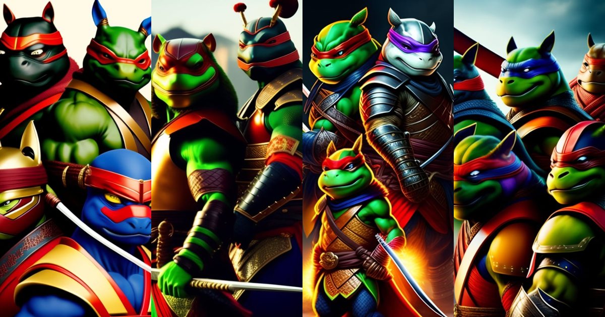 Lexica - Make picture ninja turtles as samurai
