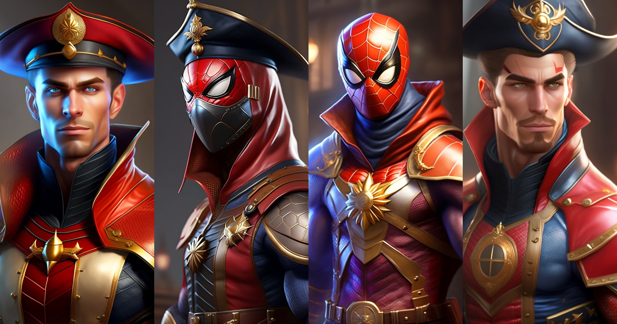 Lexica - Spiderman in pirate suit, 4k, ultra HD , realistic