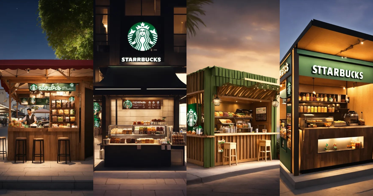 Lexica - "Visualize the 'Taste of Bahrain' small Food kiosk tent style ...