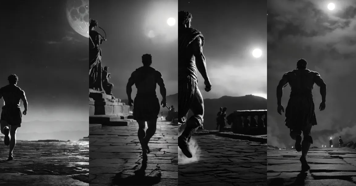 Lexica - "Please generate a Greek statue-like image of a strong man ...