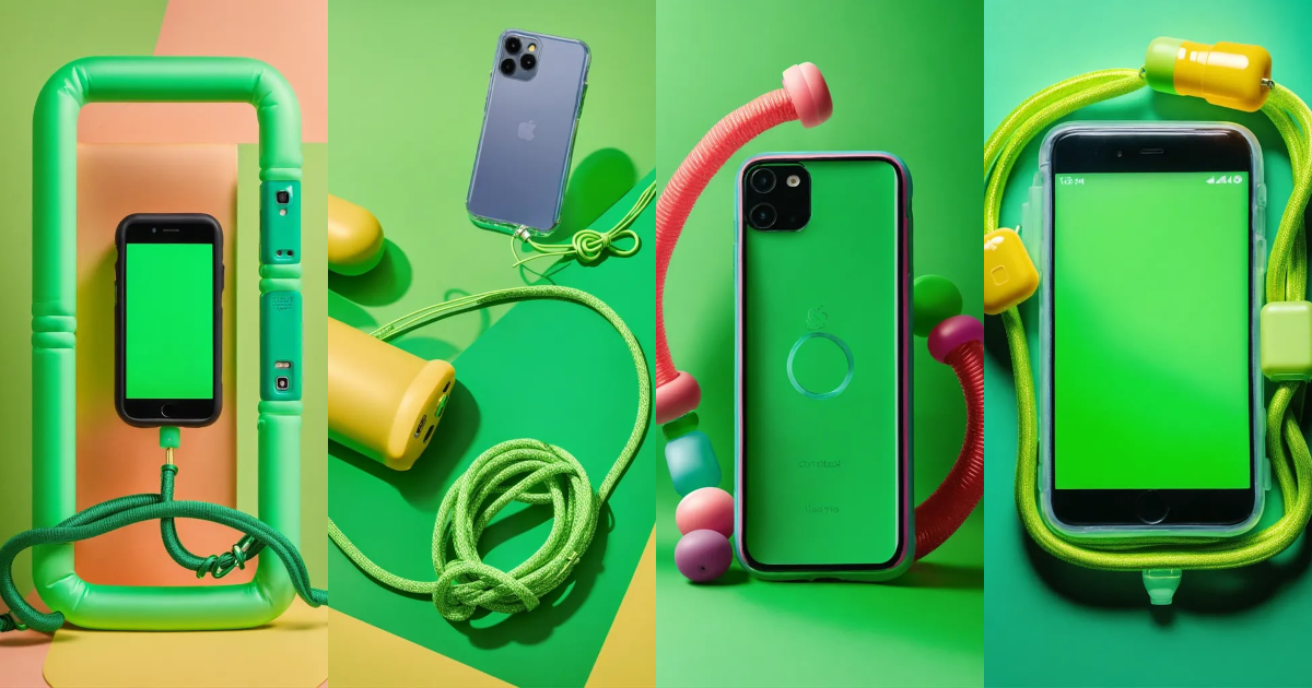 Lexica - Floating secured green bungee cords in knot wrapped around ...