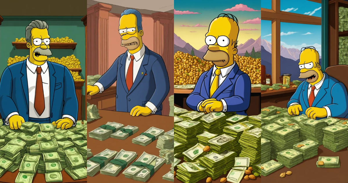 Lexica - Lawyer Lionel Gates from the Simpsons cartoon stands at a ...