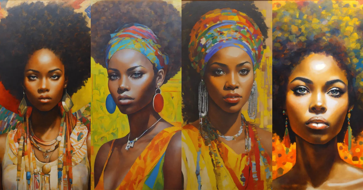 Lexica - Afrocentric, pop fusion, chromatic expressionism, silverpoint ...