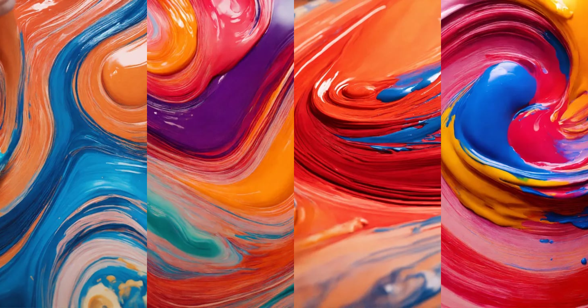 Lexica - Swirling paint being mixed, close up, inside, swirling, paint ...