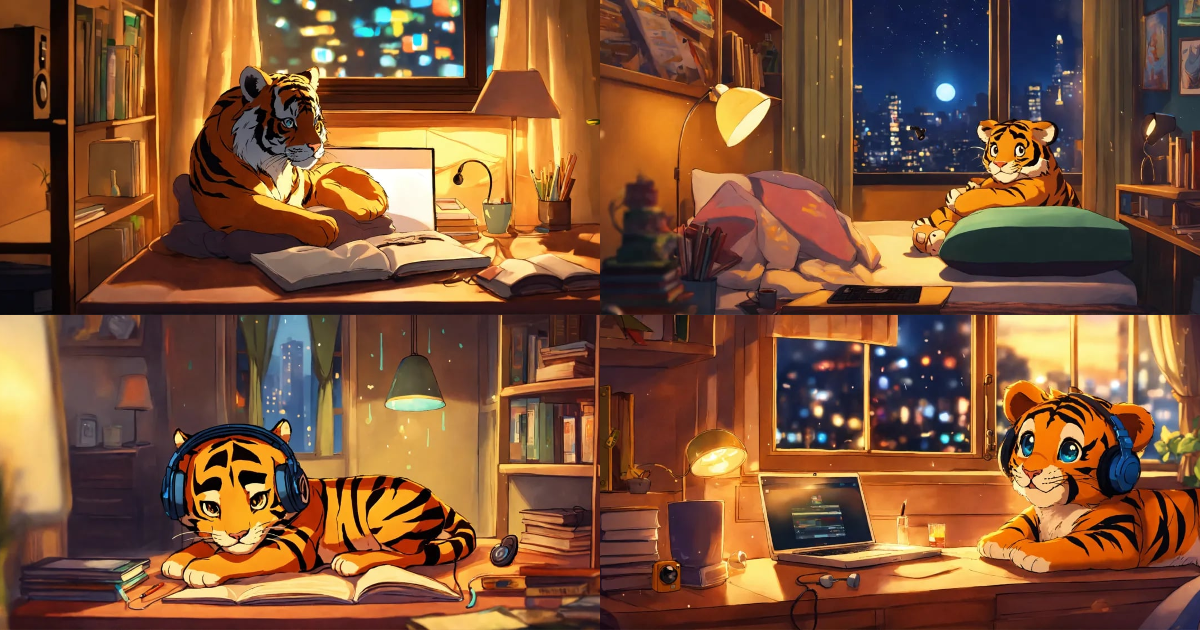 Lexica - Small baby Tiger laying On his back like a human on The Bed In ...