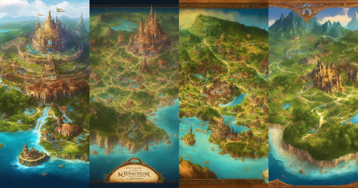 Lexica - Fantasy Map of a magical world called Eden, with 9 kingdoms ...