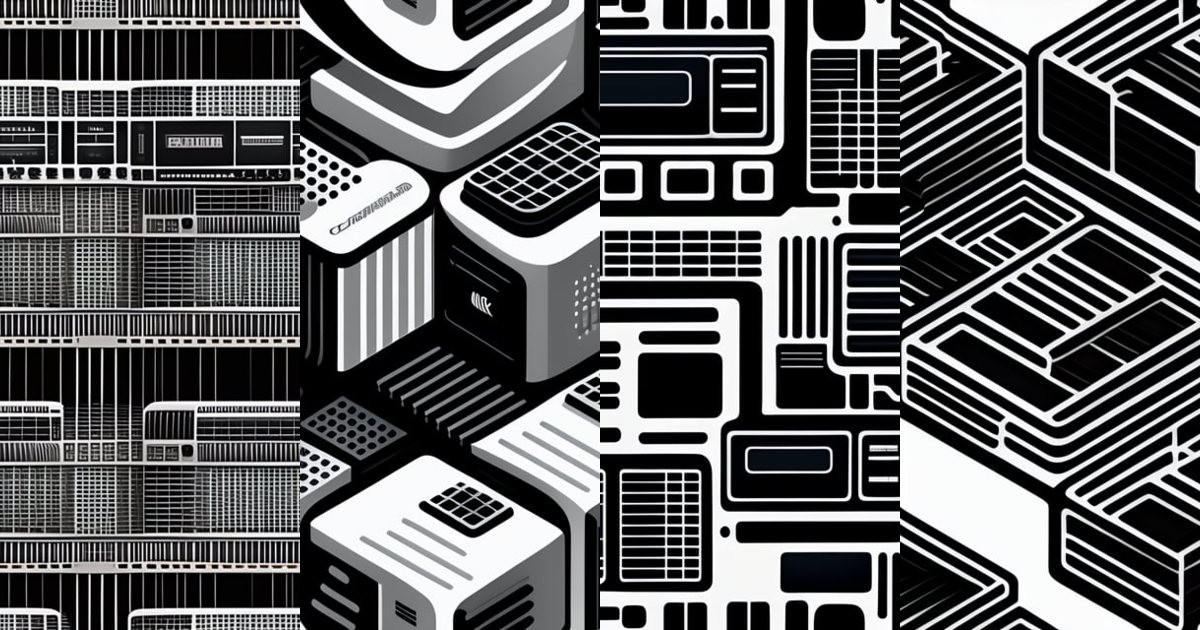 Lexica - Computer servers seamless wallpaper pattern. monotone, black ...