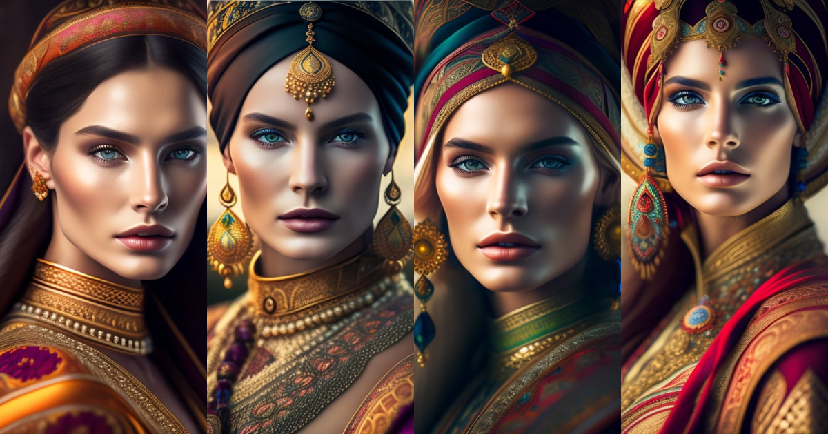 Lexica - Portrait shot of 3/4 beautiful Russian tribe woman, alluring ...