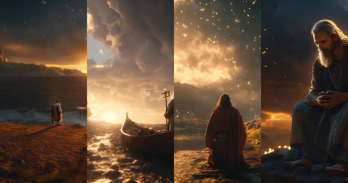 Lexica - Biblical story of Noah praying to God, insanely detailed and ...