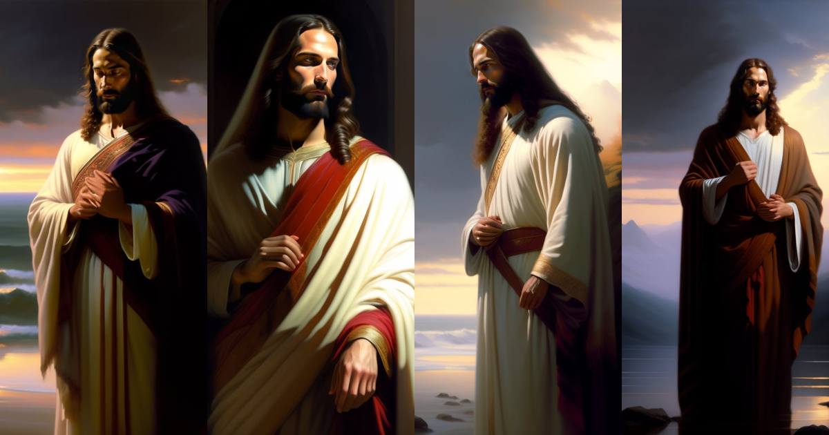 Lexica - Full body photo of jesus christ majestic spooky disquieting ...