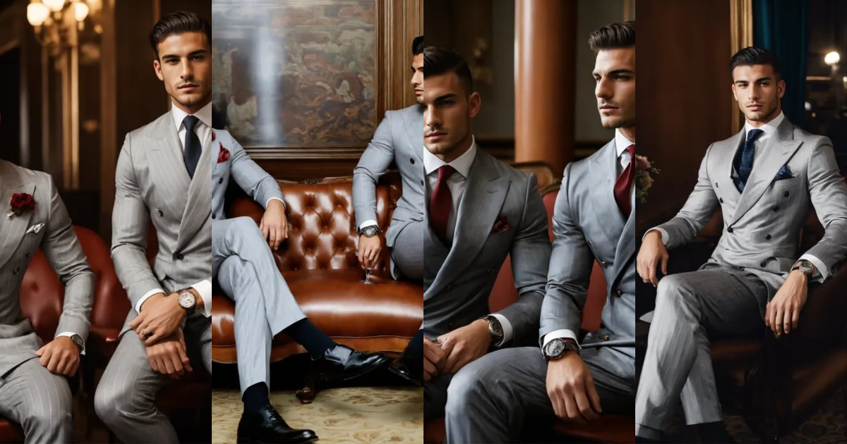 Lexica - Two young Italian muscled sportsmen in light grey satin ...