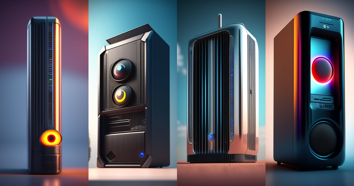 Lexica - Cartoon character, alive computer tower with eyes and hands ...